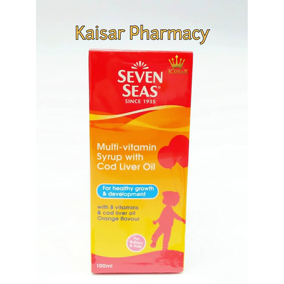 Seven Seas Multi-Vitamin Syrup + Cod Liver Oil 100ml – Kaisar Pharmacy